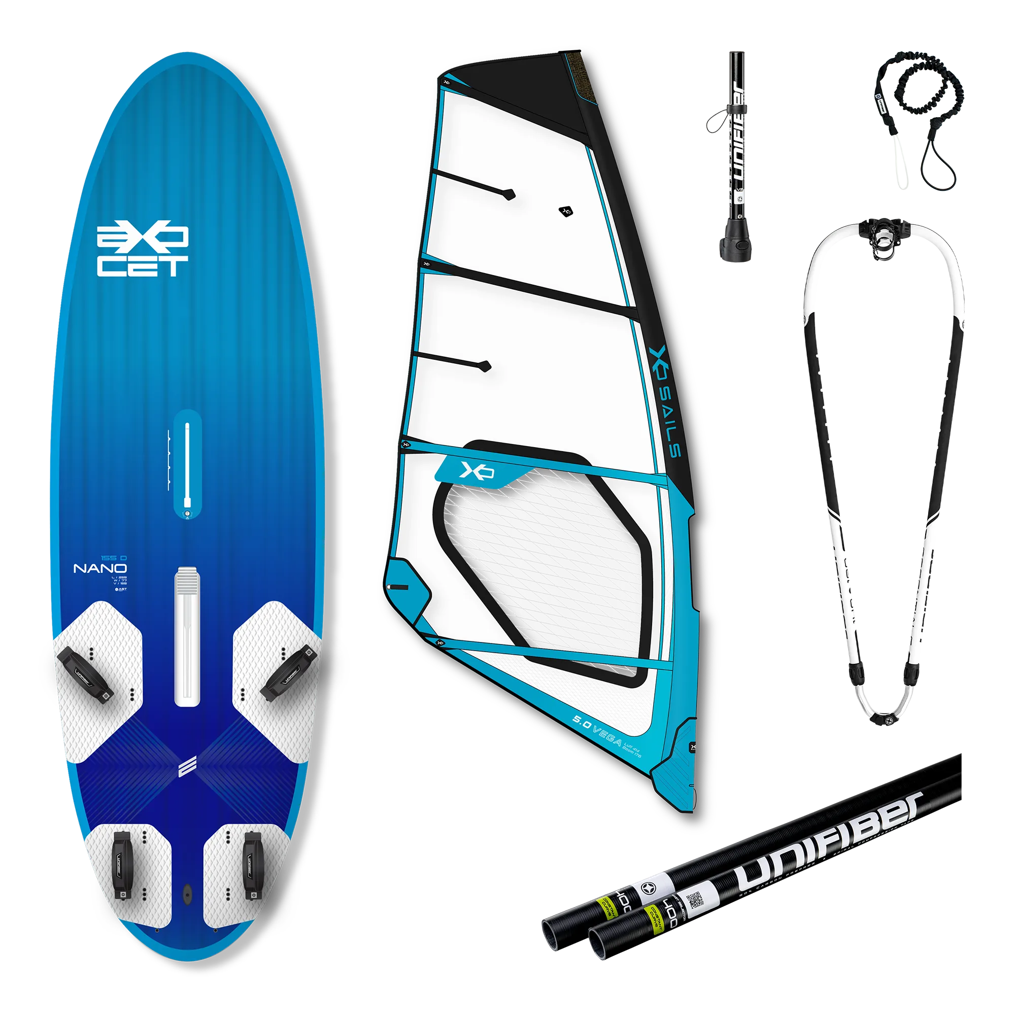Nano V4 Daggerboard AST 155 & XO Sails Vega Rig 4.5 | Exocet